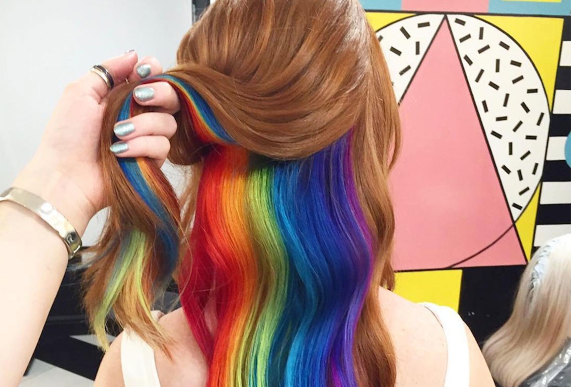 Aunt Pretty Rainbow Hair Color